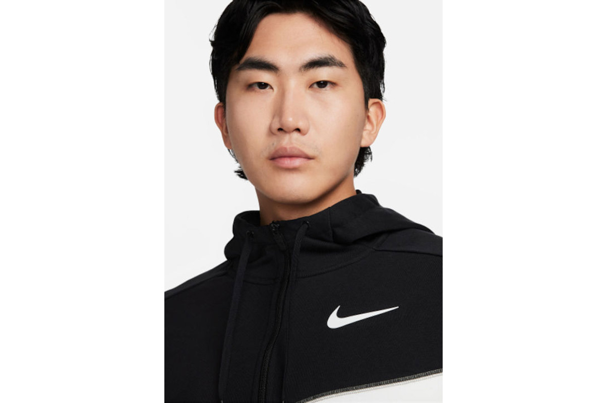 Nike Dri-FIT Fleece Ανδρική Ζακέτα με Κουκούλα Μαύρη | Saintsoles.com